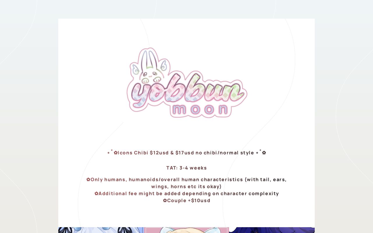 Yobbun Moon commissions